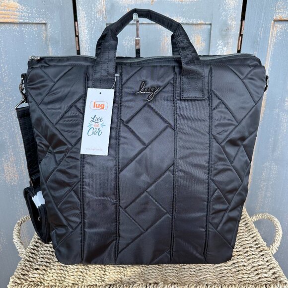 lug | Bags | Lug Dory Xl Convertible Toe Bag Black Nwt | Poshmark